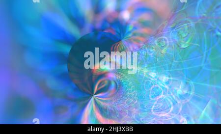 Abstract textural holographic iridescent blue background. Design, art ...