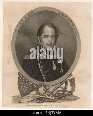 Stephen Decatur, Esq. / painted by Mrs. Plantou a few days before his ...
