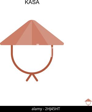 Traditional straw hat of Japanese samurai or Chinese farmer. National ...