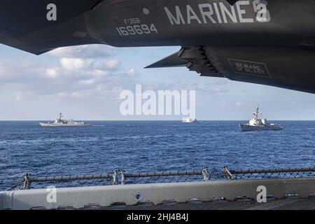 The guided missile cruiser USS GRIDLEY (CG-21) enters the channel as it ...