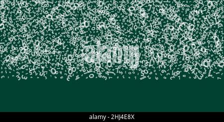 Falling childish chalk numbers. Math study concept with flying digits ...