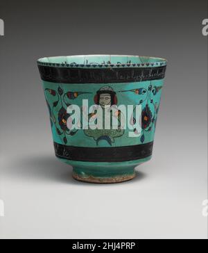 This beaker is a glass or ceramic drinking vessel, designed for daily ...