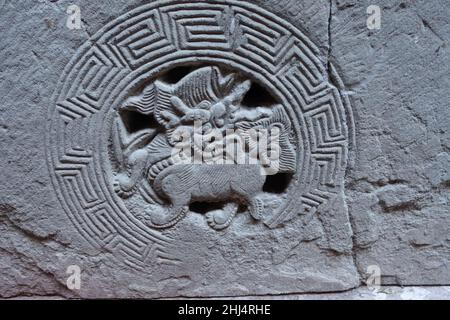 Stonework creature - Yin Yu Tang House Stock Photo - Alamy