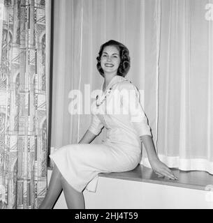 Miss World 1958, Penelope Anne Coelen, makes her first appearance as a ...