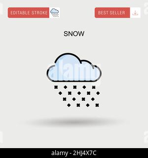 Snow Simple vector icon Stock Vector Image & Art - Alamy