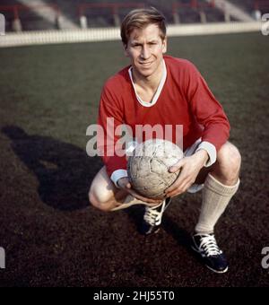 Manchester United footballer Bobby Charlton at Old Trafford. Circa 1966 ...