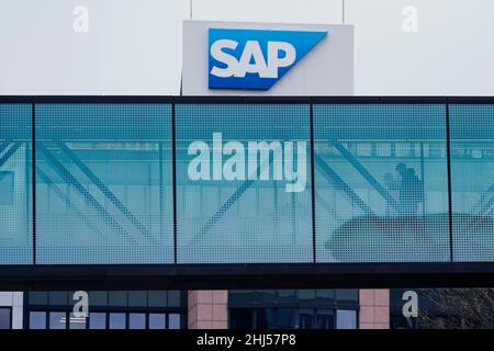 Logo SAP, software company, background white Stock Photo - Alamy