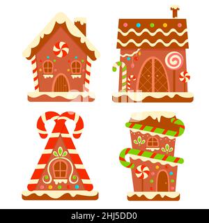 Christmas cartoons clip art. Gingerbread house clipart illustration ...