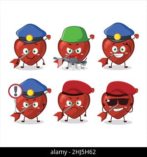 A dedicated Police officer of cupid love arrow mascot design style ...