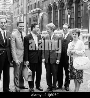 Larry Parnes (left) and John Kennedy (centre), Managers of singer Tommy ...