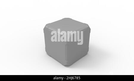 3D rendering of a small loot box pachaging blank empty template ...