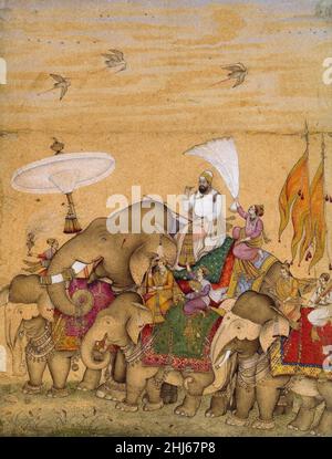 Procession of Sultan Ibrahim 'Adil Shah II ca 1595 Private coll Stock ...