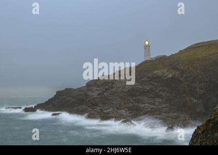 Trevose Head, Cornwall, UK. 27th September 2021. UK Weather. A ...
