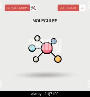 Molecules Simple vector icon Stock Vector Image & Art - Alamy