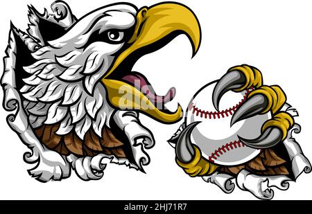 Eagle Baseball Talons and Claws Vector Illustration Stock Vector Image ...