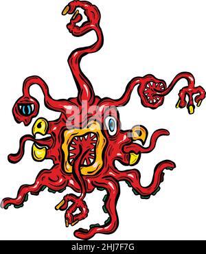 Weird Imaginary Alien Monster Creatures that Look Like Viruses or ...