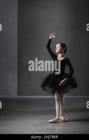 Girl practicing choreographic elements Stock Photo - Alamy