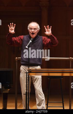 John Rutter conducting at 'Come and Sing Day' at the Cadogan Hall. John ...