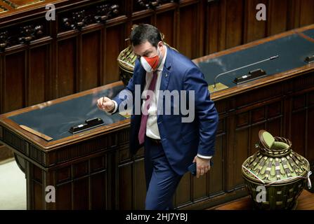 Rome Chamber of Deputies Matteo Salvini during question time Stock ...