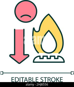 disadvantages line icon, outline symbol, vector illustration, concept ...