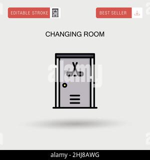 Dressing Room Simple vector icon. Illustration symbol design template ...