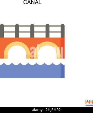 Canal Simple vector icon. Illustration symbol design template for web ...