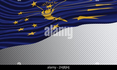 Indiana state flag, Indiana flag transparent background Stock Photo - Alamy