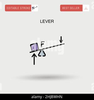 Lever Simple vector icon. Illustration symbol design template for web ...