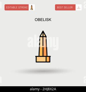 Obelisk Simple vector icon. Illustration symbol design template for web mobile UI element Stock ...