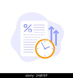 Loan, duration, term, investment icon. Well organized simple vector ...