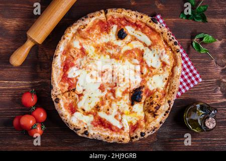 Pizza Napoletana, traditional and authentic Italian pizza baked in wood ...