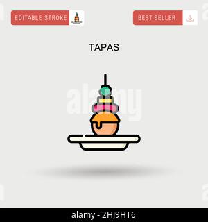 Food platter icon simple flat vector symbol outline collection set logo ...