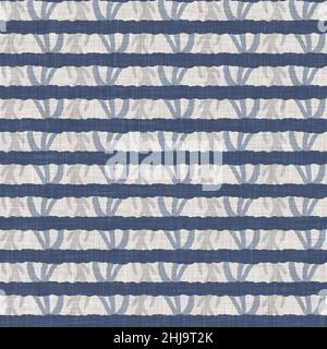 Seamless French country kitchen stripe fabric pattern print. Blue white ...