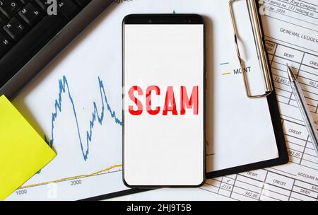 SMS spam, fake text message phishing from scammer concept. Spam text ...