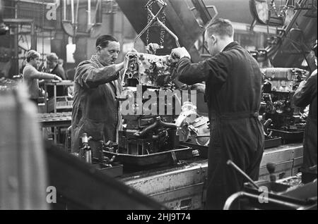 The transverse engine assembly line for the Mini. The Austin Mini ...