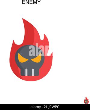 Enemy Simple vector icon. Illustration symbol design template for web ...