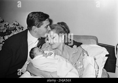 Sylvia Syms, actor and star of Ice Cold In Alex, with her adopted son ...