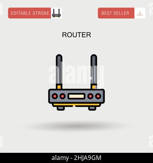 A broadband network antenna icon design, premium vector Stock Vector ...