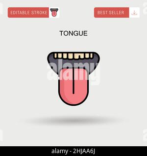 Tongue Simple vector icon. Illustration symbol design template for web ...