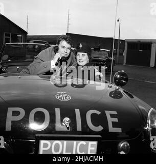 Z CARS BBC TV police series with from l Frank Windsor Stratford Johns ...