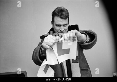 Actor Brian Blessed, pictured tearing up his L plates, as he has just ...