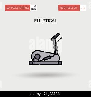 Elliptical machine gym icon, vector sign symbol Stock Vector Image ...