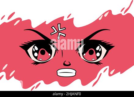 rage anime girl illustration Stock Vector Image & Art - Alamy