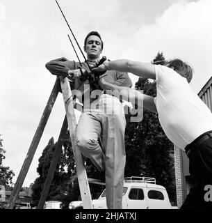 Christopher Plummer rehearsing for a production of Hamlet, in which he ...