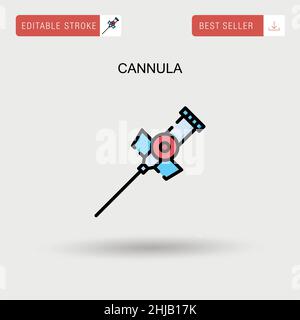 Oxygen Therapy with Nasal Cannula - Icon as EPS 10 File Stock Vector ...