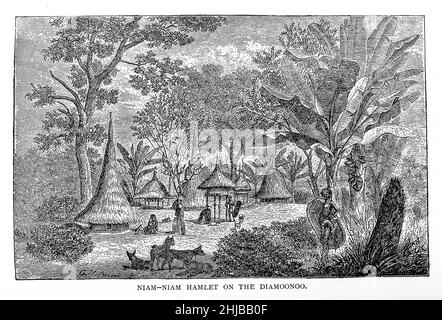 Zande tribe, 19th century illustration Stock Photo - Alamy