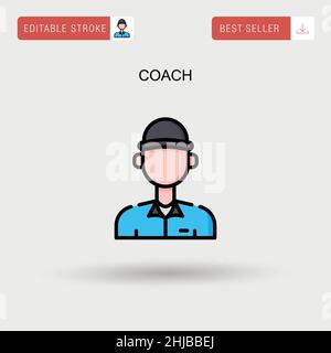 Coach mentor icon simple vector. Training career. Help strategy Stock ...