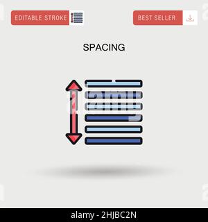 spacing icon black vector illustration Stock Vector Image & Art - Alamy