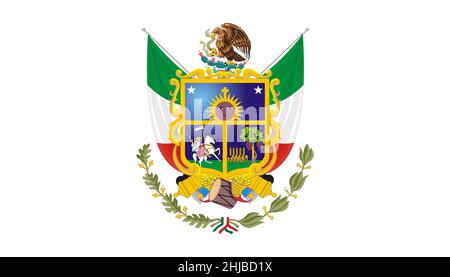 Mexican flag, Queretaro, Queretaro State, Mexico, North America Stock ...
