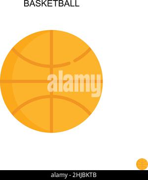 Basketball Simple vector icon. Illustration symbol design template for ...